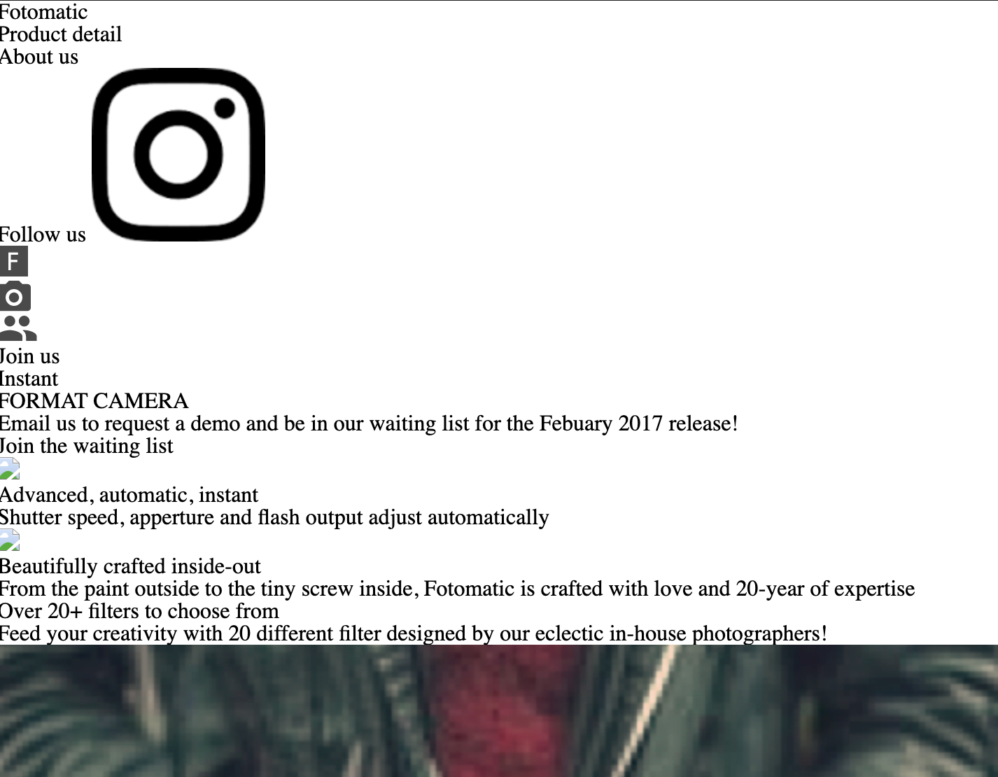 GitHub - Toerngren/Fotomatic: In this project, I fixed a broken version of a responsive website ...