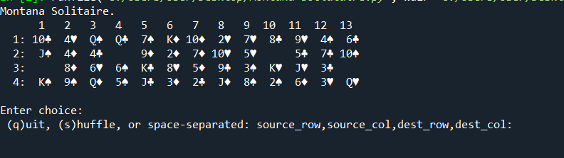 GitHub - bajajraj/Montana-Solitaire