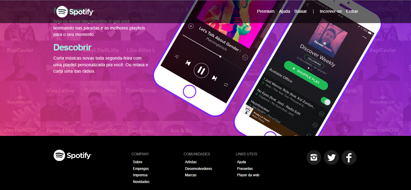 GitHub - JotaPeCarvalho/Projeto-Spotify: Um projeto realizado com ...