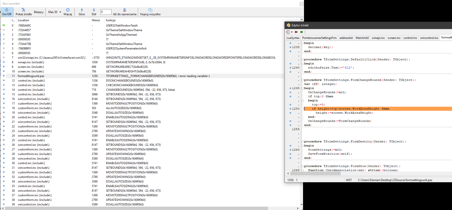 Formsettings Initial Position Calculation Sigsegv · Issue 874 · Cheat Enginecheat Engine