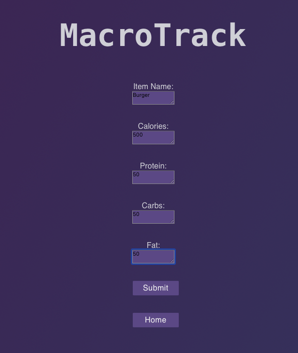 GitHub - bjucs/macrotrack-react: A react-based web app for tracking calories and macronutrients