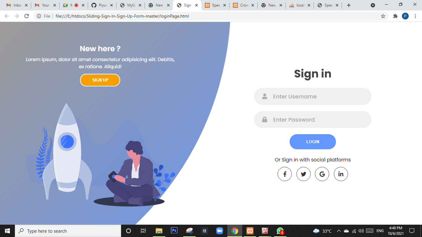 GitHub - Piyush-Joshi-1002/Sign_in_Project: Static Fully responsive static web template for ...