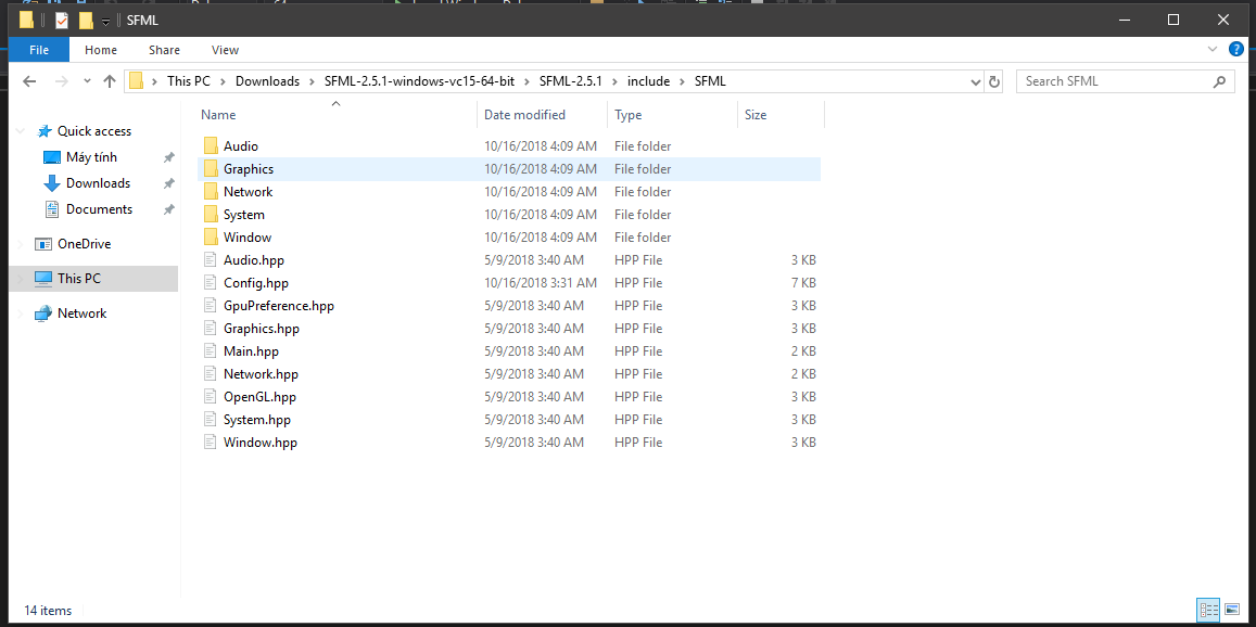 Github Solomon0211 Sfml Hæ á Ng Dáº N Cã I ä áº T Thæ Viá N Sfml