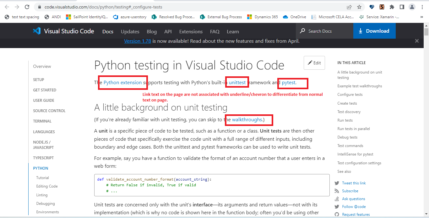 A11y_Visual Studio Code Services_Docs Python_Testing_Use Of Color ...