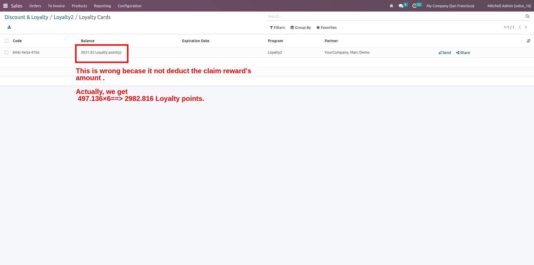 [BUG] [16.0] [sale_loyalty] reward lines amount was not deducted during the computation of ...
