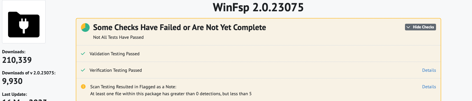 The Chocolatey package shows that the package content is malicious · Issue #508 · winfsp/winfsp ...