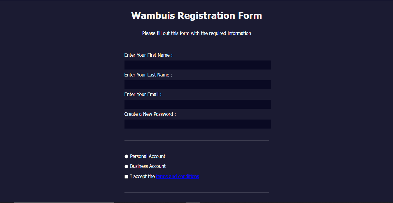 GitHub - Jacktone-wambui/wambui-reg-form: This is a simple registration form