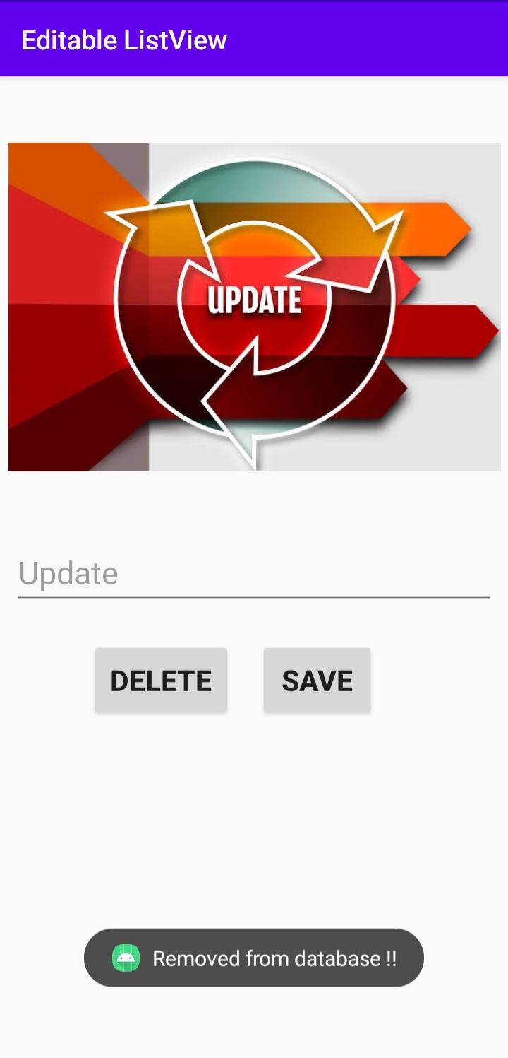 Github Dwivedirupam7905editable Listview Crud App Built A Database