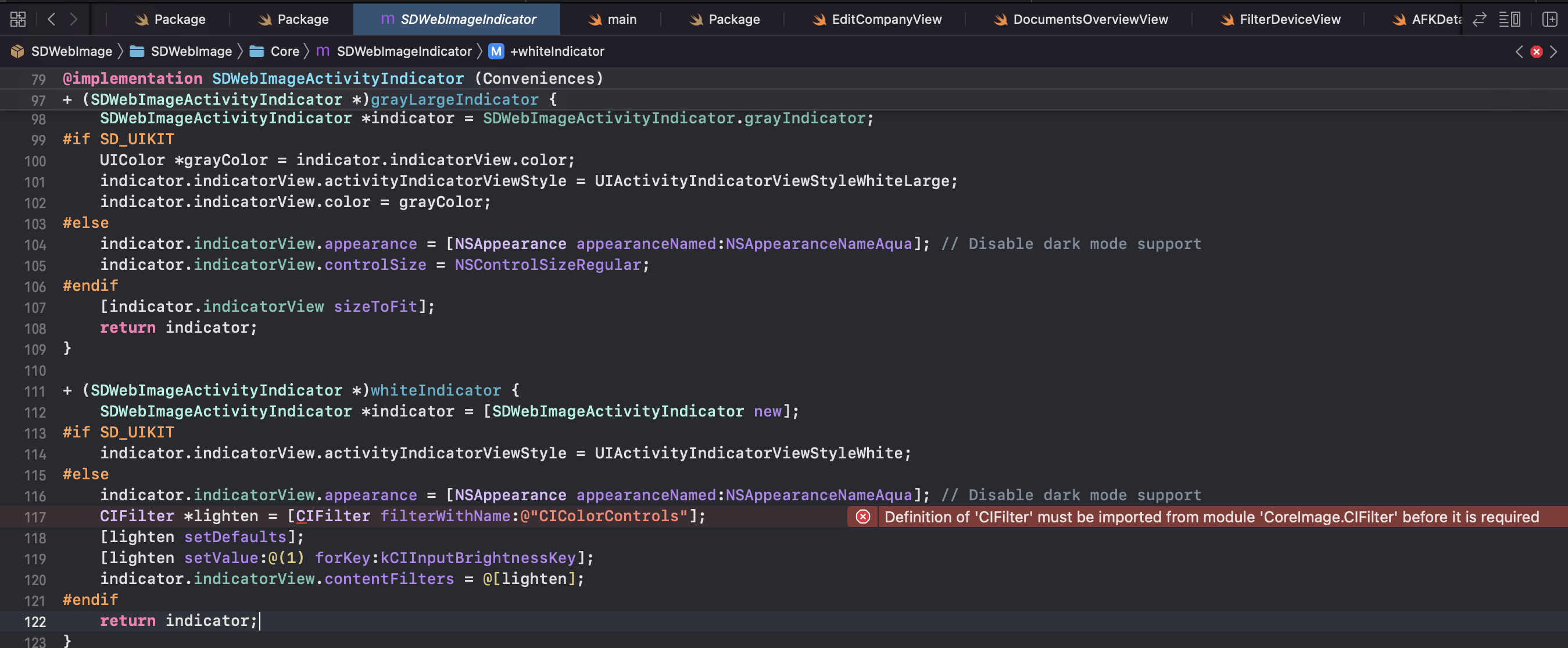 macOS build Xcode 14.0 · Issue #3352 · SDWebImage/SDWebImage · GitHub