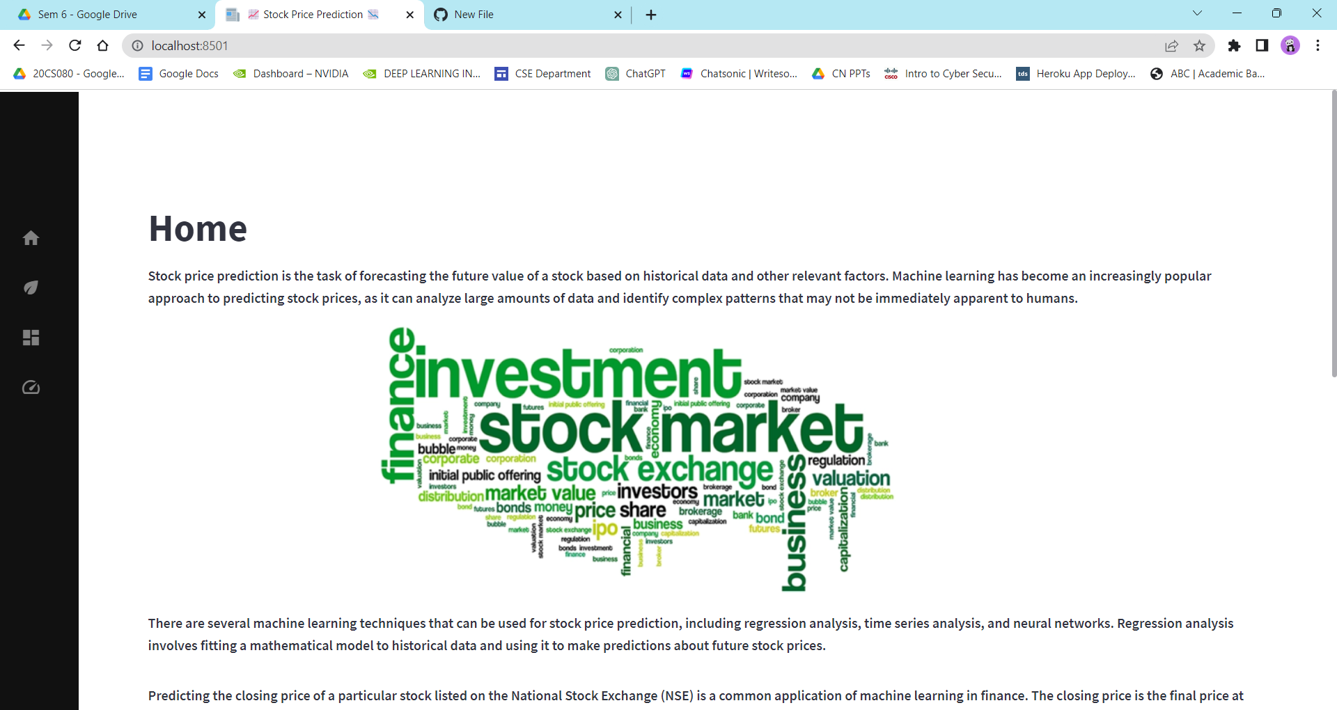 GitHub - JekeelShah2002/StockPricePredictionUsingML: Mini Project for Machine Learning CS360