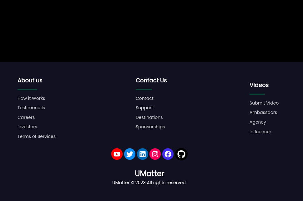Videos alignment in footer. · Issue #673 · MonalikaPatnaik/UMatter · GitHub