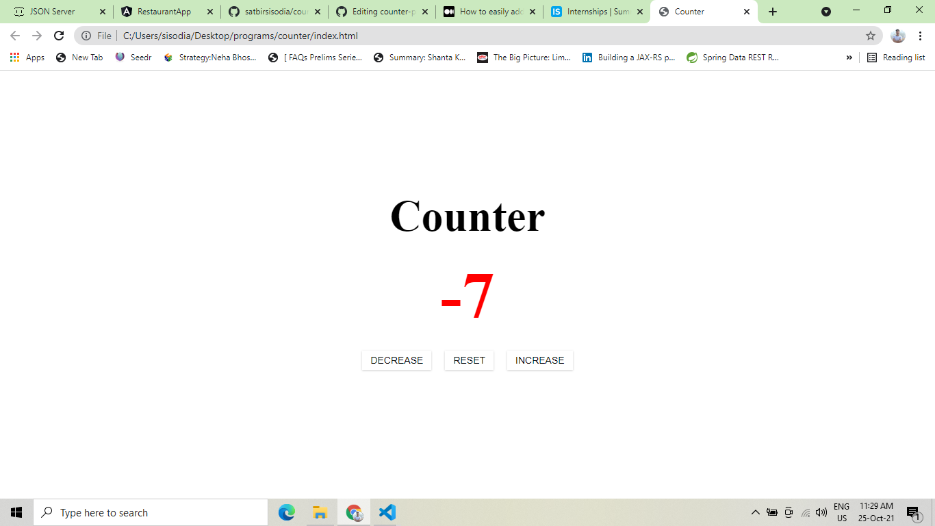 GitHub - satbirsisodia/counter-project: A small demo project based on ...