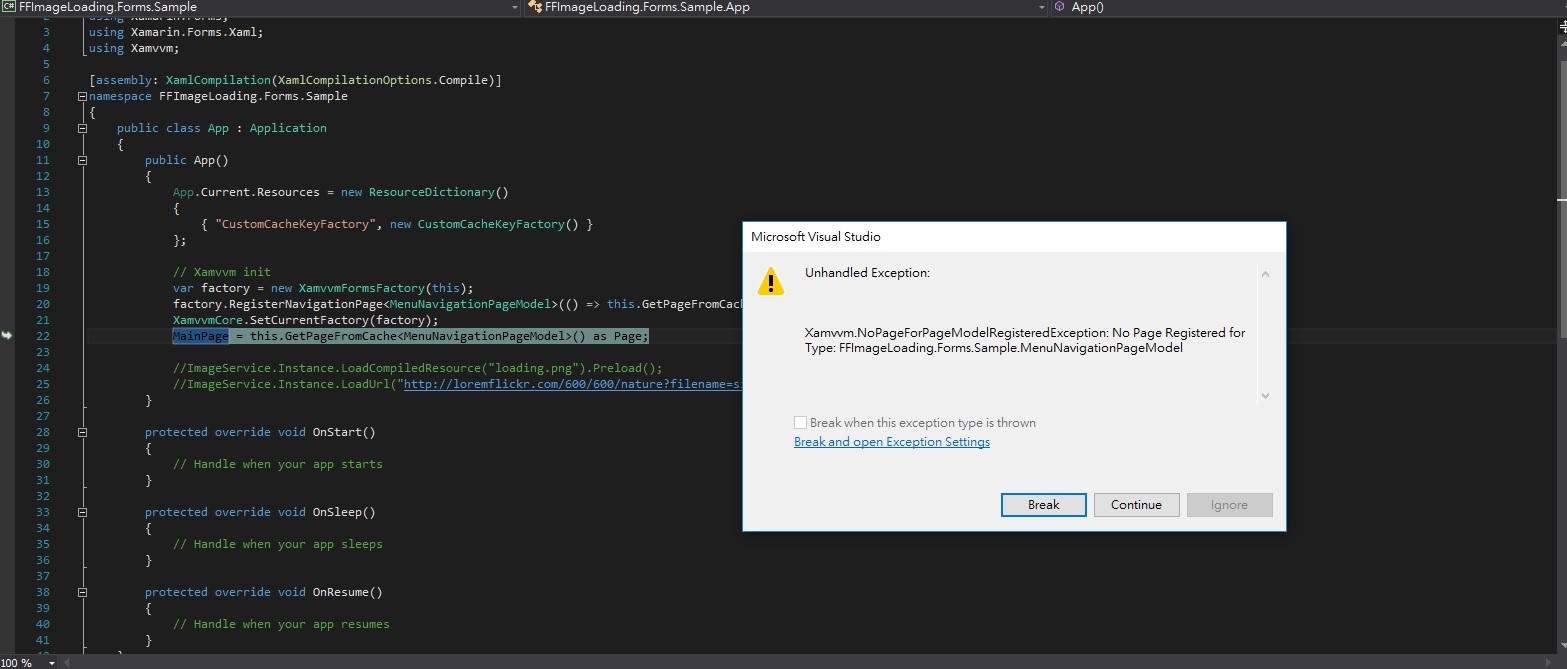 first build FFImageLoading.Forms.Sample and get error Xamvvm ...