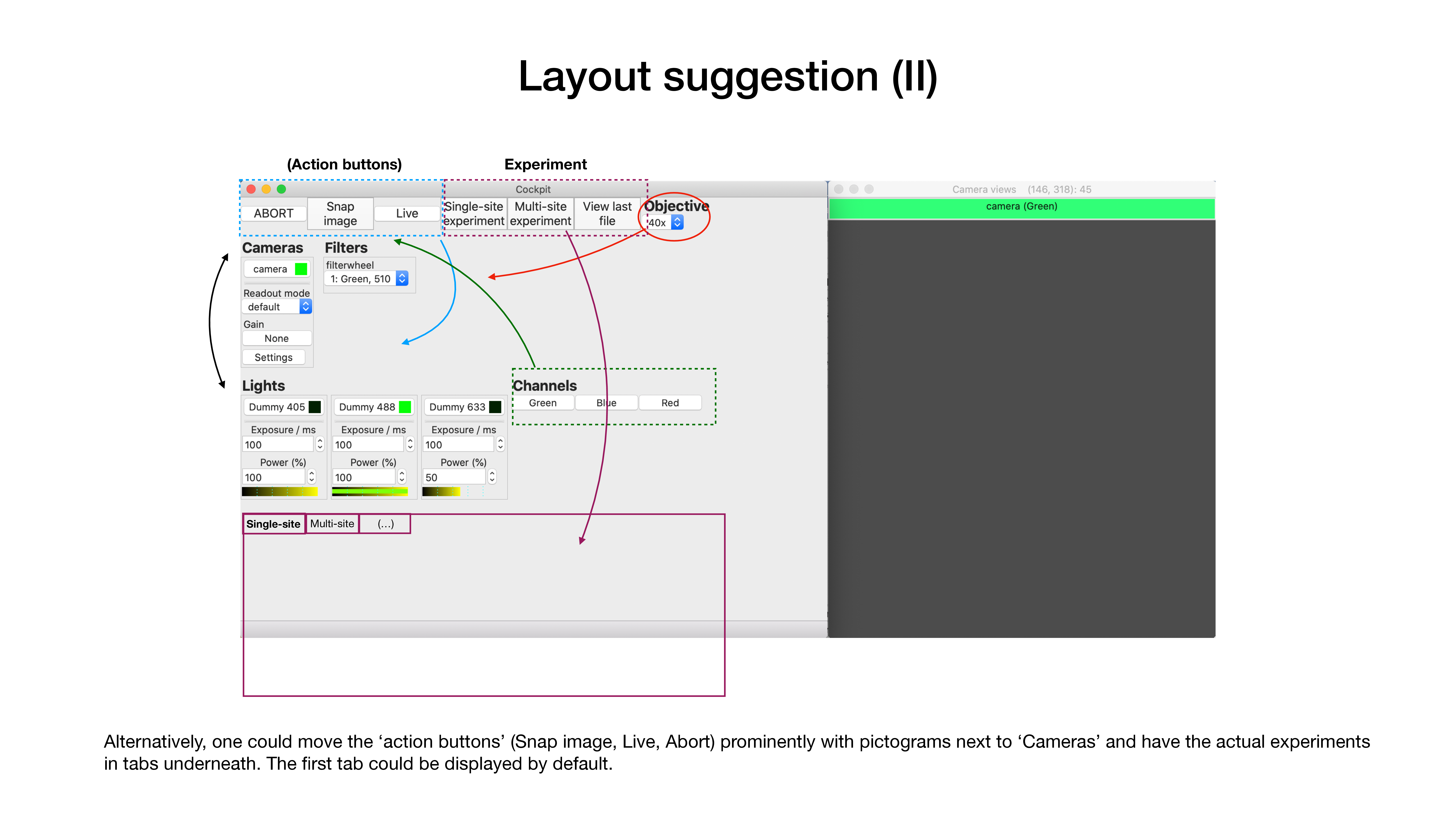 Lothar's suggested UI improvements · Issue #719 · microscope-cockpit/cockpit · GitHub