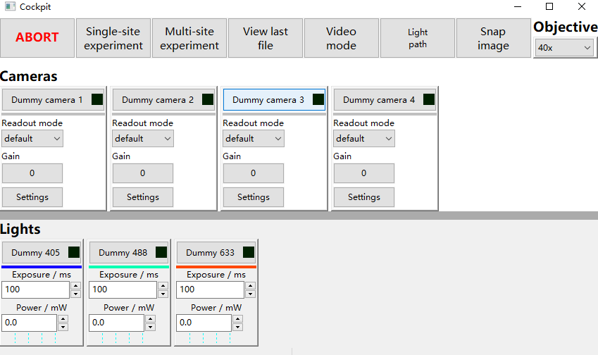 grey bar in the middle of main window · Issue #592 · microscope-cockpit/cockpit · GitHub