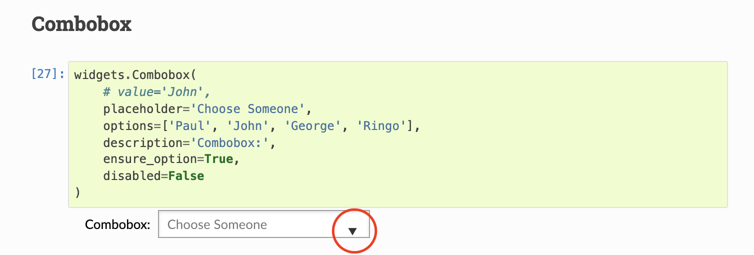 Combobox Not Rendered Correctly On Chrome And Jupyter Notebook