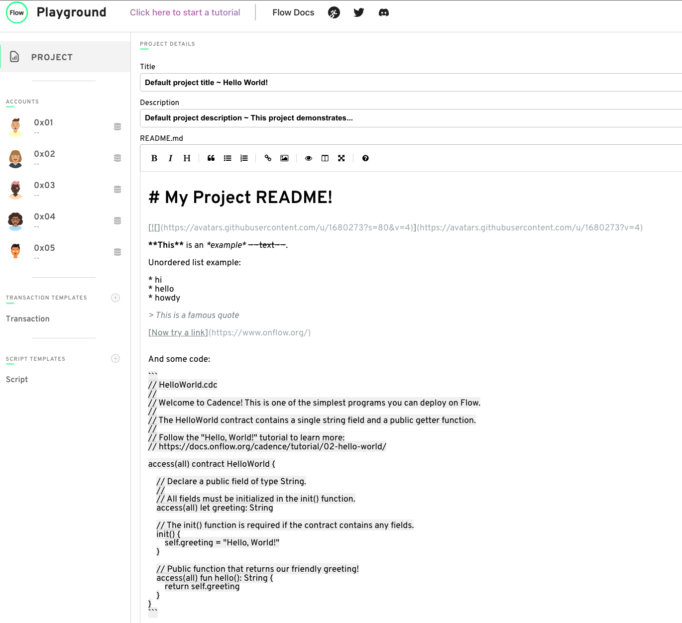 improve default project title, description, and README texts · Issue #220 · onflow/flow ...