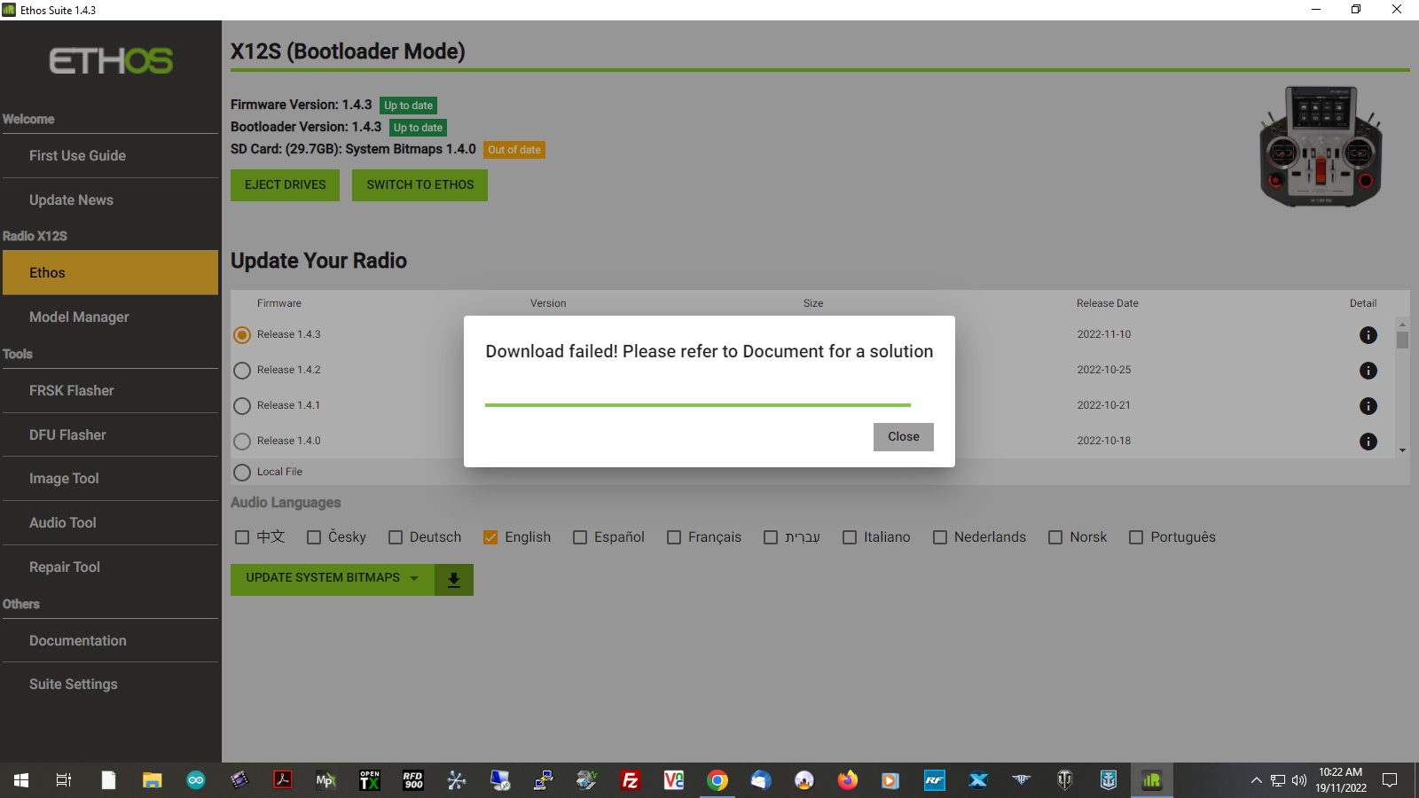 Ethos Suite 1.4.3 will not update bitmaps · Issue #2097 · FrSkyRC/ETHOS-Feedback-Community · GitHub