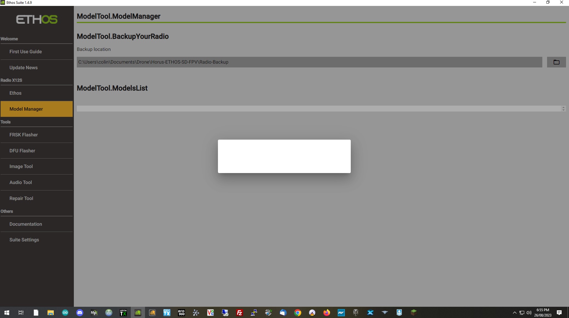 Ethos Suite 1 4 9 Crash On Model Manager Backup · Issue 2847 · Frskyrc Ethos Feedback Community