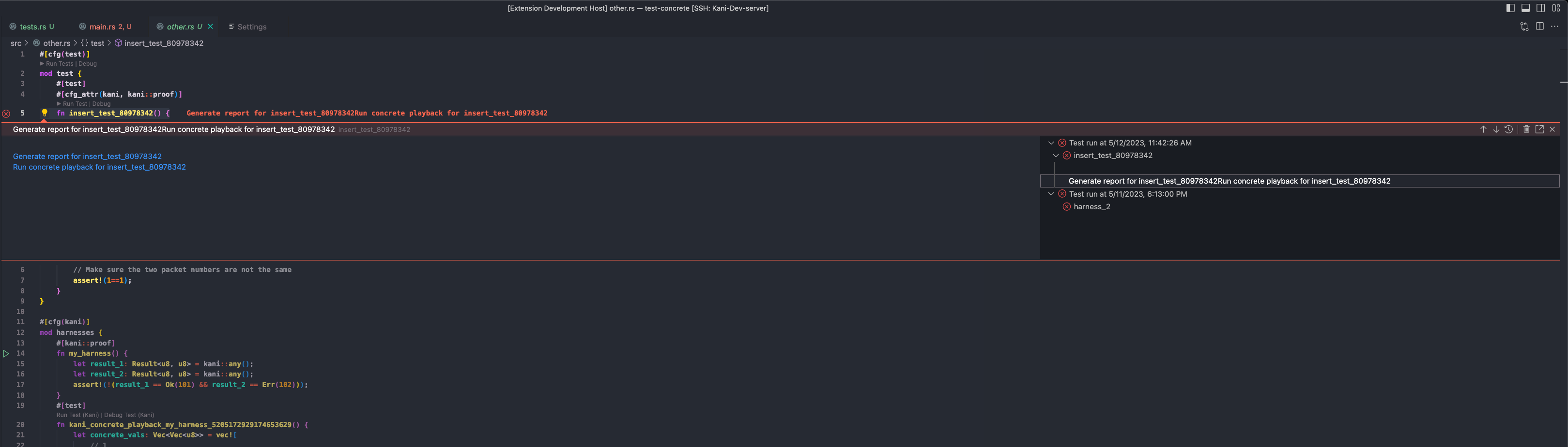 Extensions reads a process crashing as a failed proof · Issue #69 · model-checking/kani-vscode ...