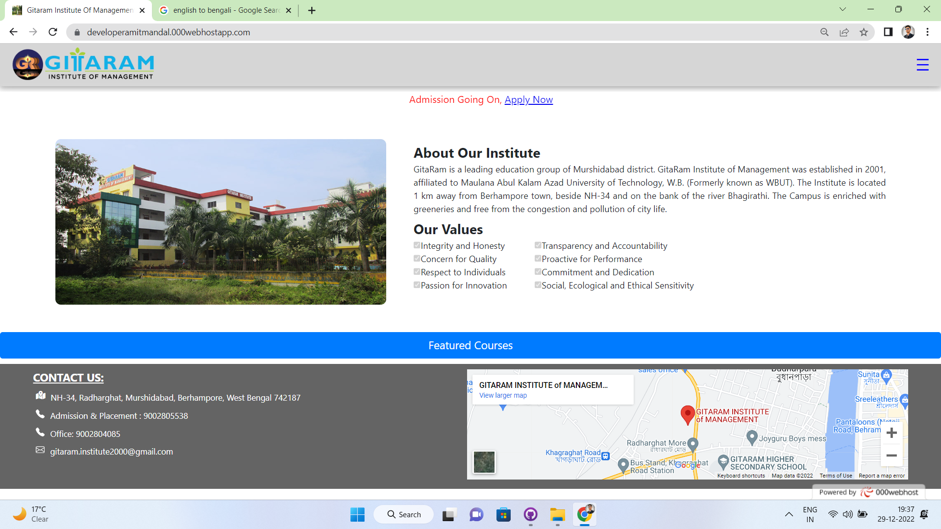 GitHub - DEV6210/CollegeWebsite-Assignment_Project