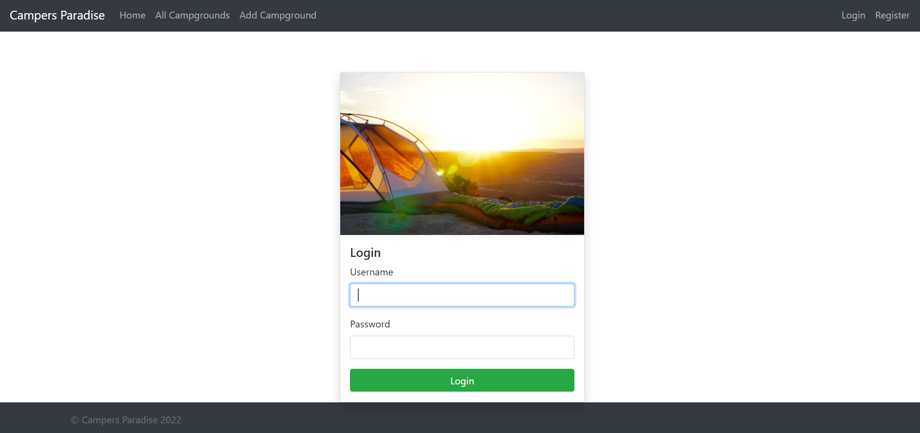 GitHub - iamryan7/CampersParadise: A Full Stack Project