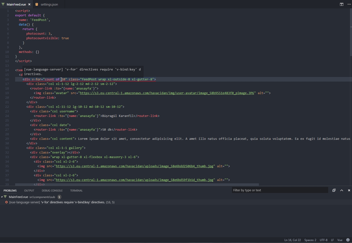 Eslint Error Line · Issue #270 · vuejs/vetur · GitHub