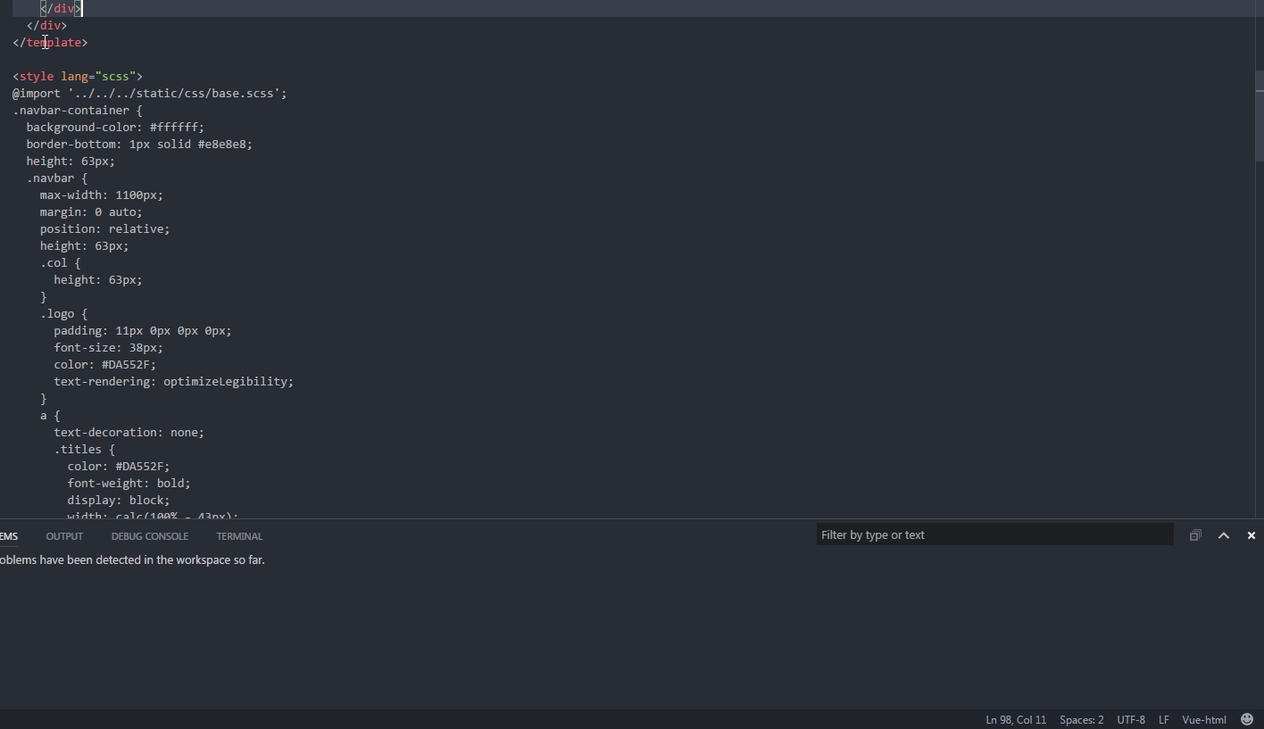 Eslint Error Line · Issue #270 · vuejs/vetur · GitHub