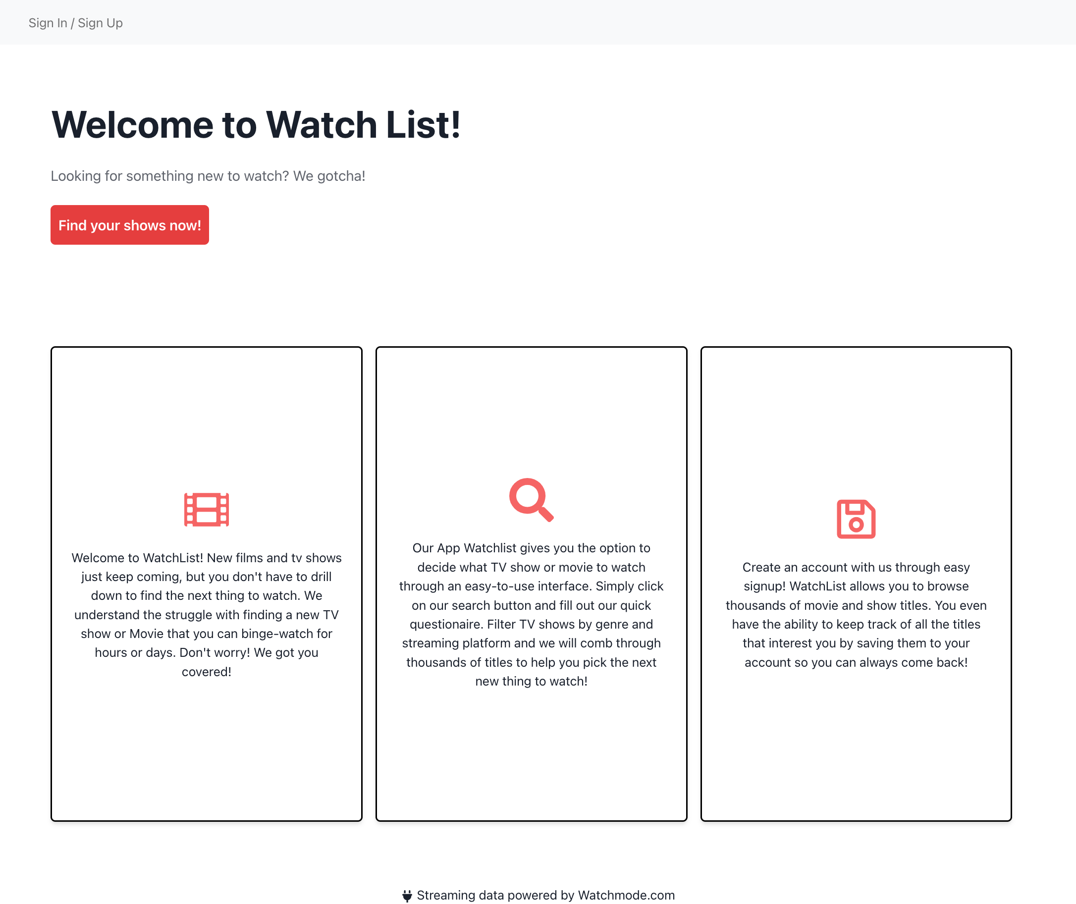 GitHub - thevcr/watchlist-app
