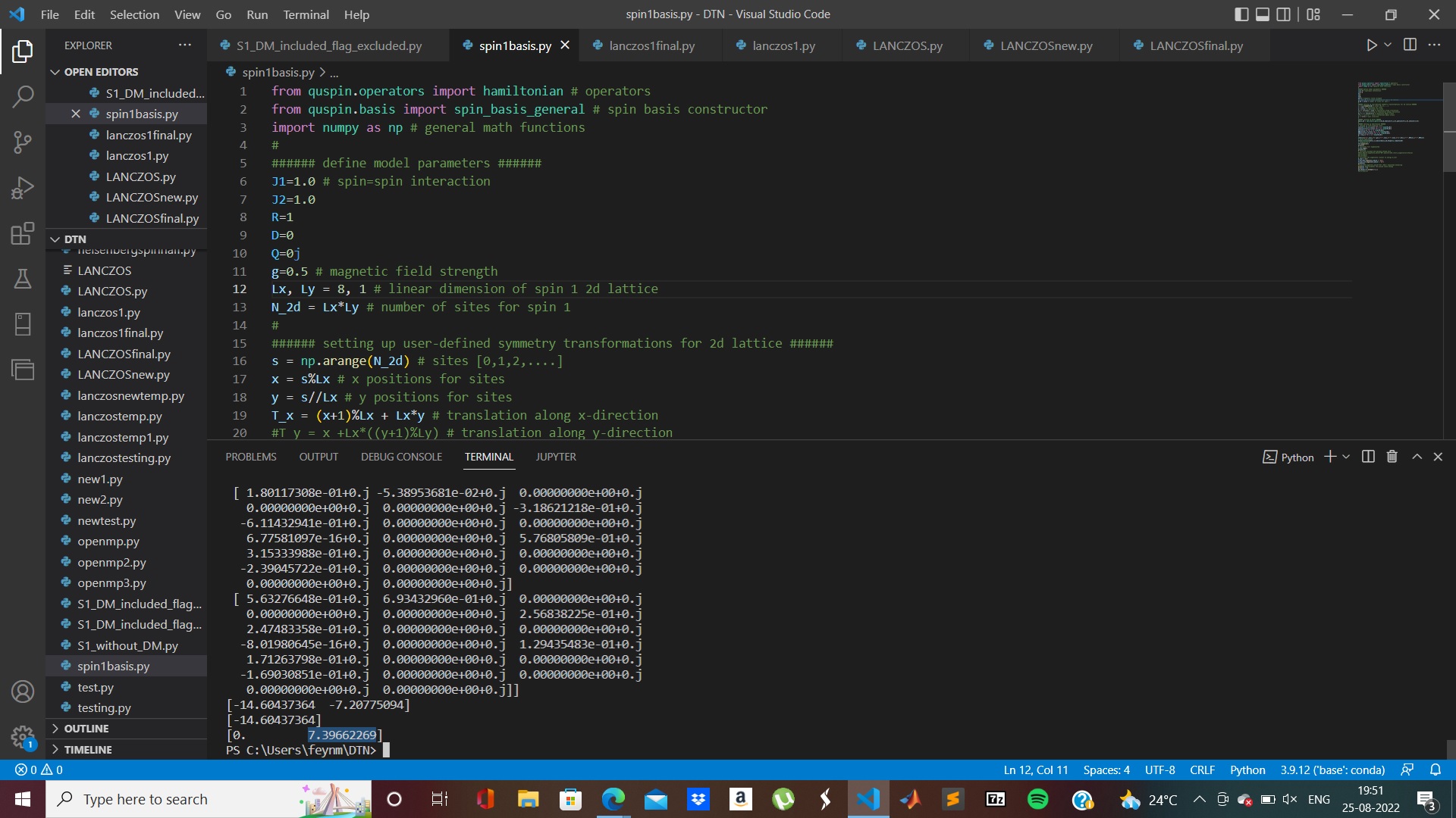 Haldane Gap inconsistency for S = 1 spin chain · Issue #569 · QuSpin/QuSpin · GitHub