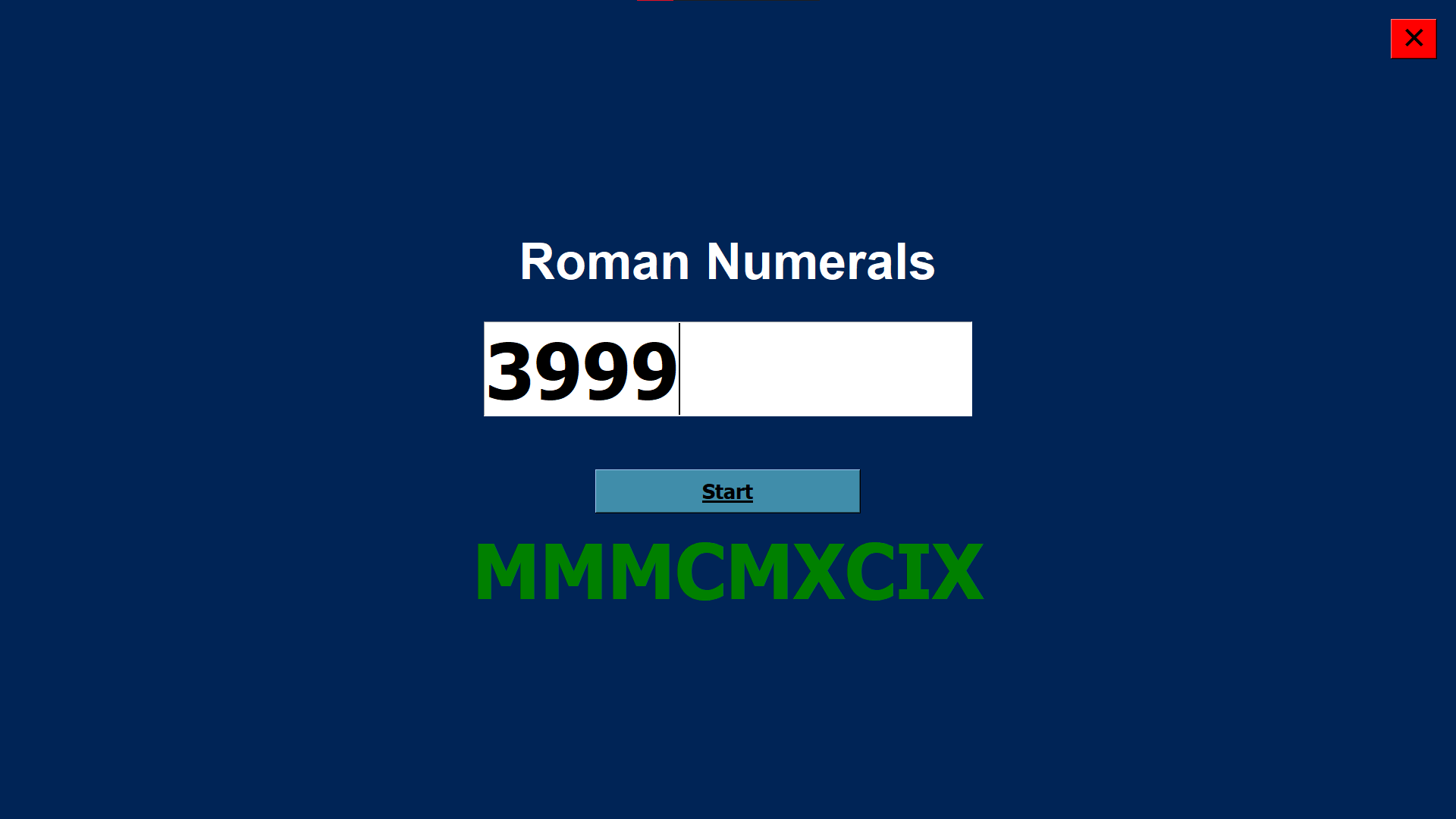 GitHub - jensenhill/Roman-Numeral: Converts Integers to Roman Numerals