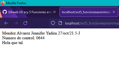 DAweb UII acy 5 Funciones anonimas · GitHub
