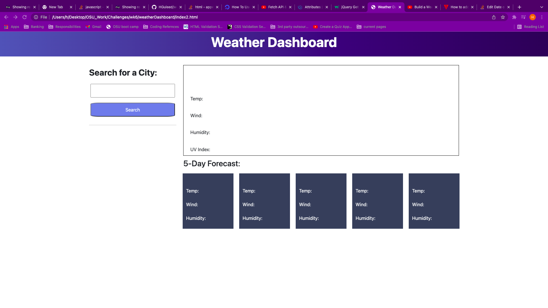 GitHub - HGuleed/weatherDashboard