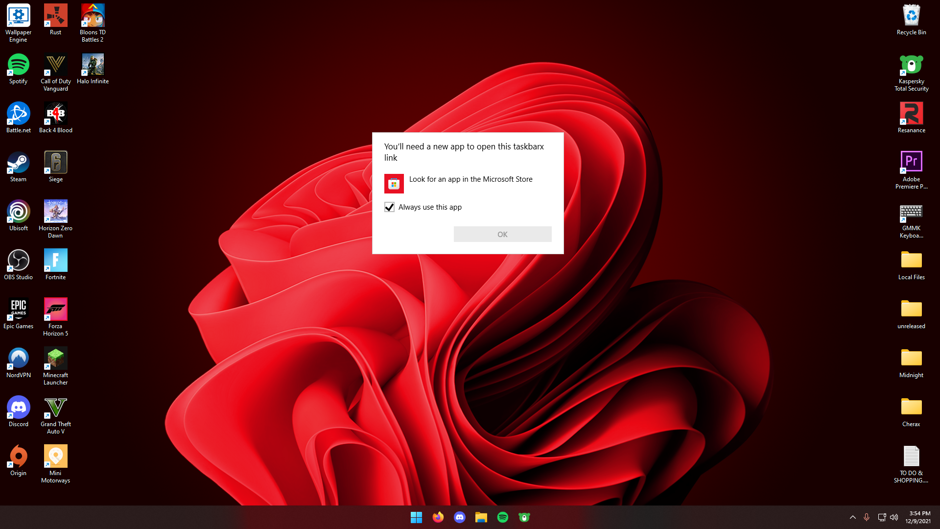 "You'll need a new app to open this taskbarx link" · Issue #865 ...