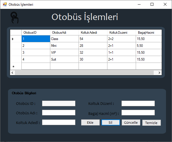 GitHub - mert-guner/Bilet-Otomasyonu: Bir firmadan otobüs bileti ...