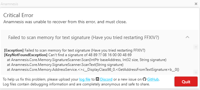 Critical Error · Issue #542 · imchillin/Anamnesis · GitHub