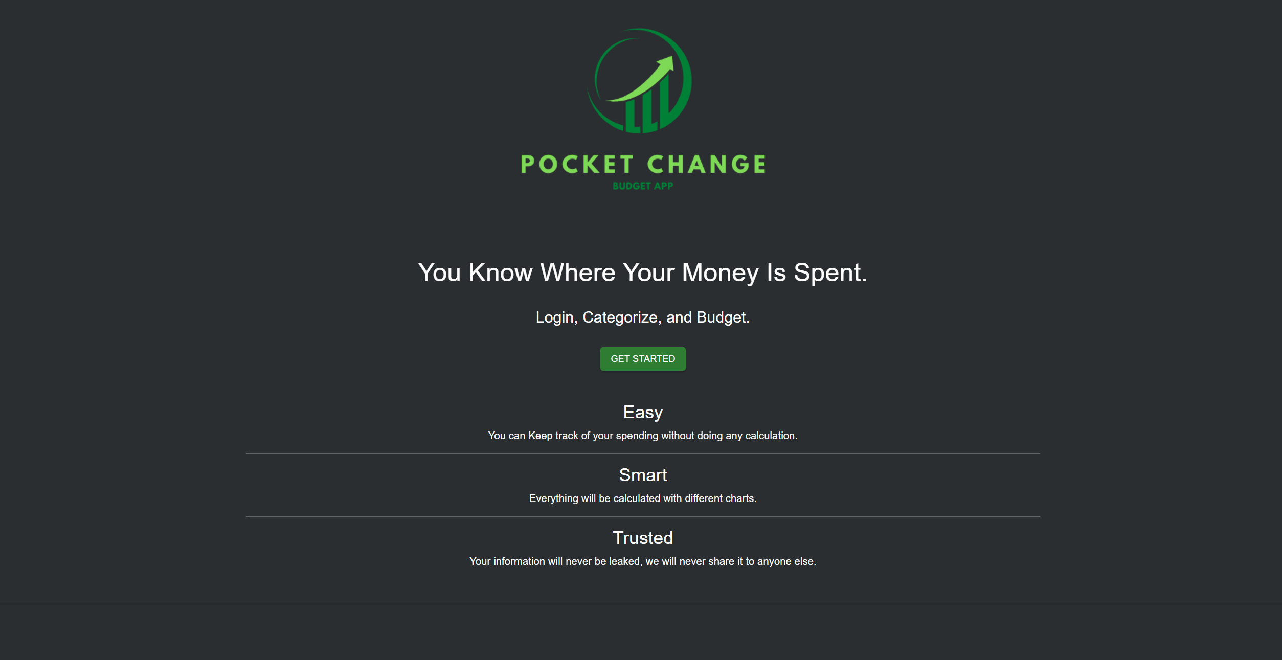 GitHub - pringle97/pocket-change: Budgeting application built with React, Node.js, and MongoDB ...