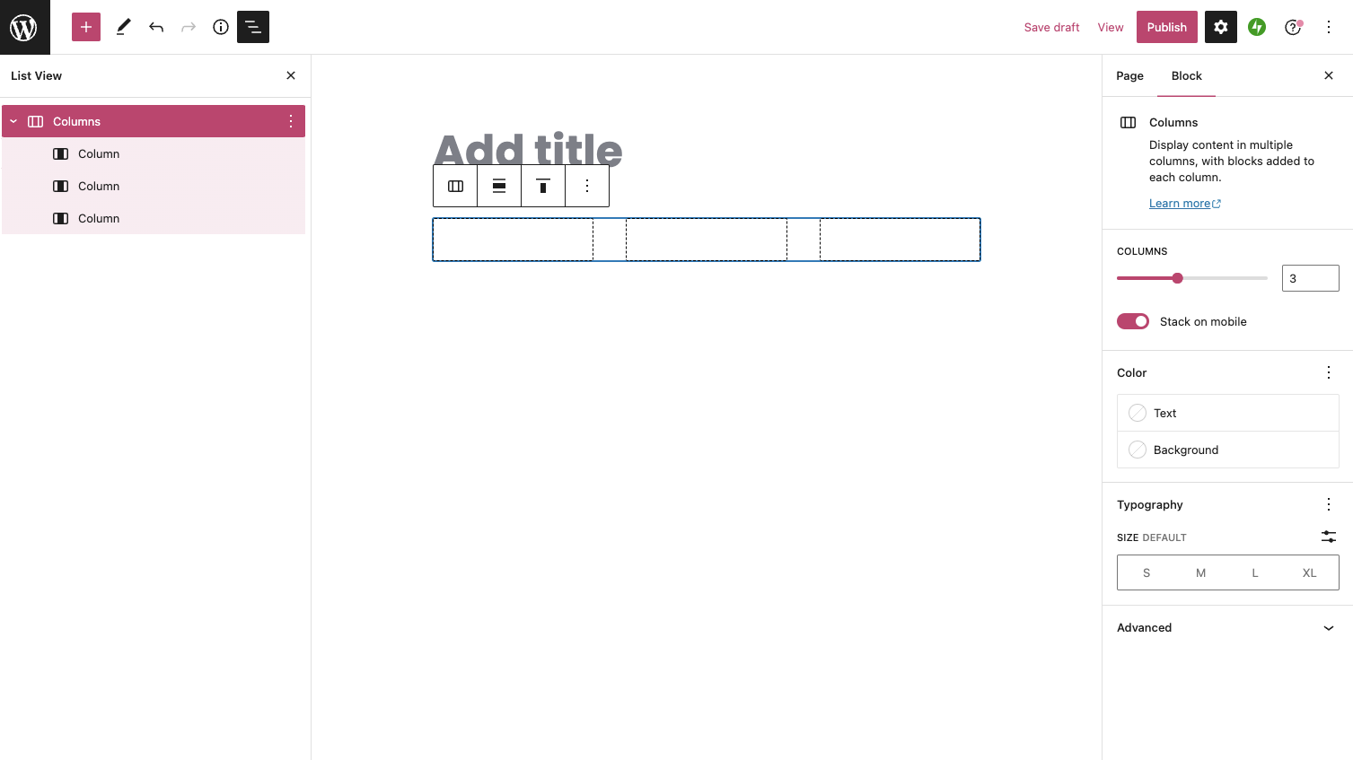 Shoreditch: Missing Dimension Settings for Column Blocks · Issue #6625 · Automattic/themes · GitHub