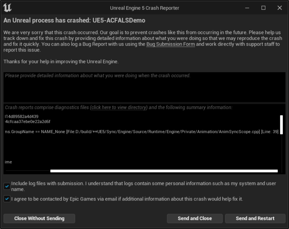 ALS_AnimBP(Animation Buleprint) in UE5EA Crash · Issue #327 · ShadowfallStudios/ALS-Community ...