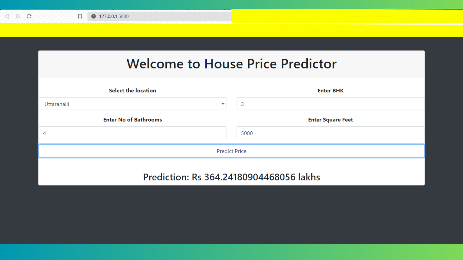 GitHub - subho004/HousePricePredictor: Bangalore House Price Predictor: A web app using Flask ...