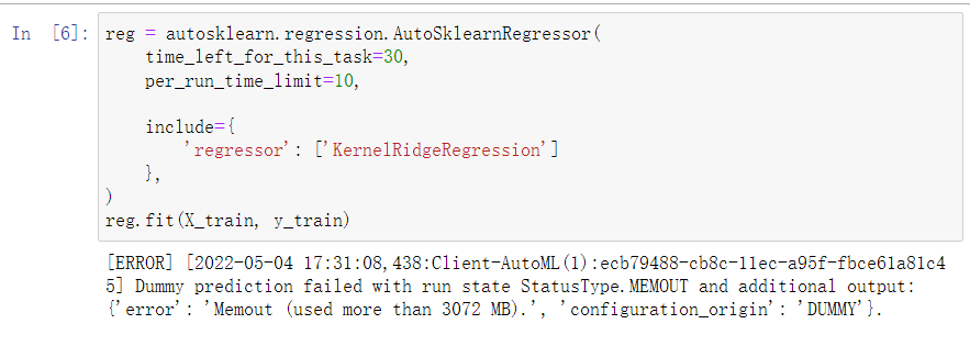 the code of example_extending_regression can not run successfully · Issue #1453 · automl/auto ...