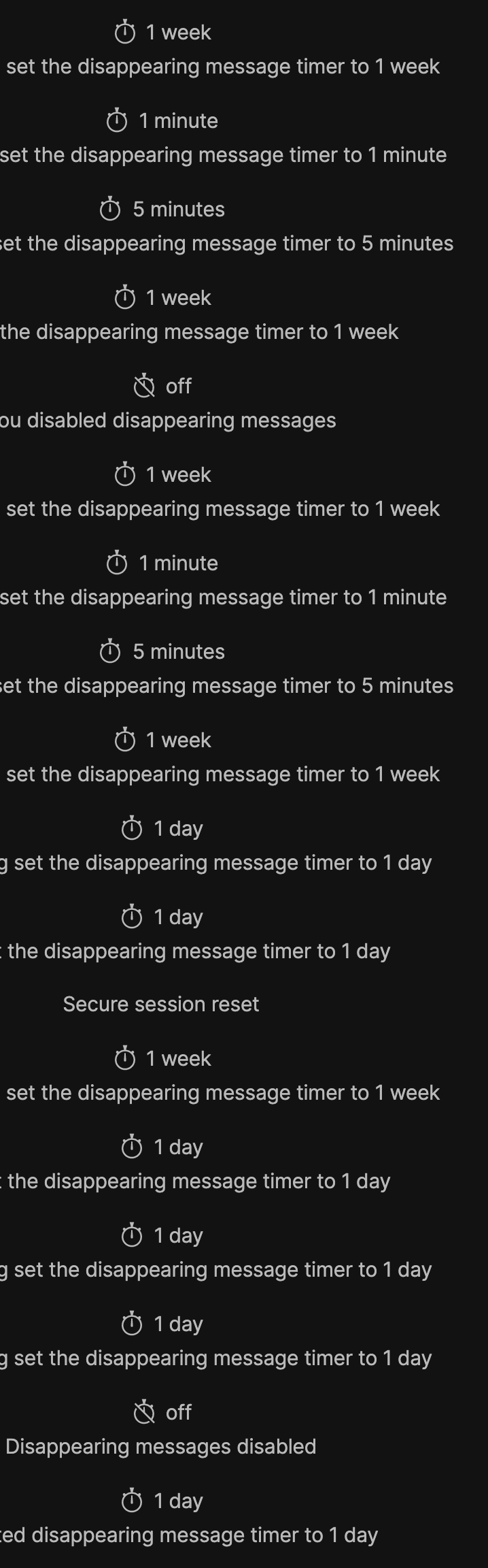 Allow "X set the disappearing message timer to Y" messages to be ...