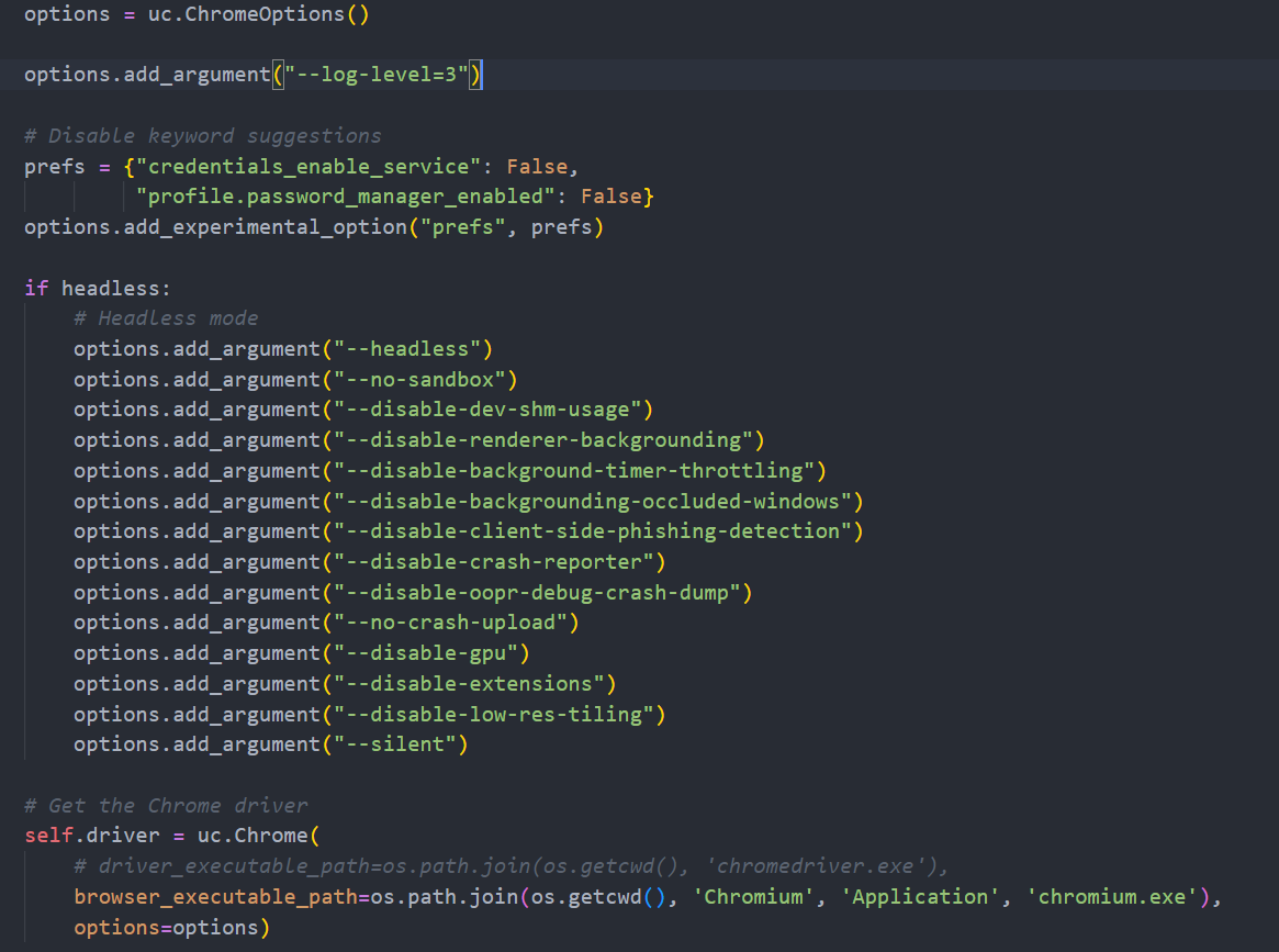 How to prevent the chromedriver cmd window pop up when running selenium outside the console ...
