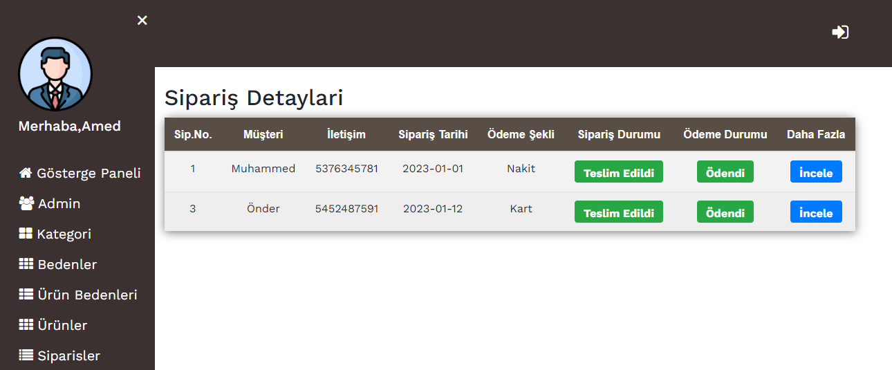 GitHub - amedalatas/AdminPanel: PHP İle Kadın Ürünleri Satış Mağazası