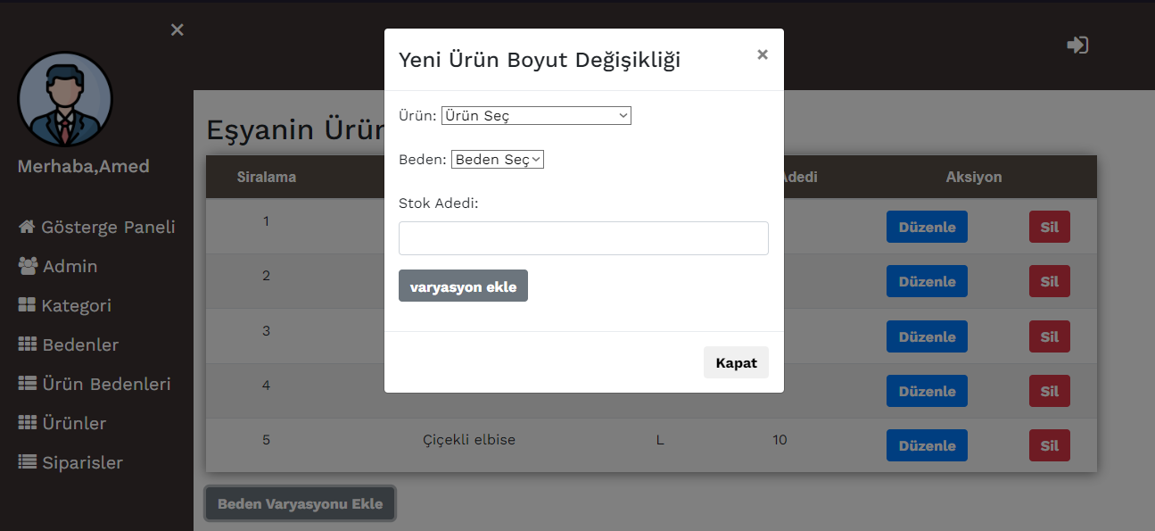 GitHub - amedalatas/AdminPanel: PHP İle Kadın Ürünleri Satış Mağazası