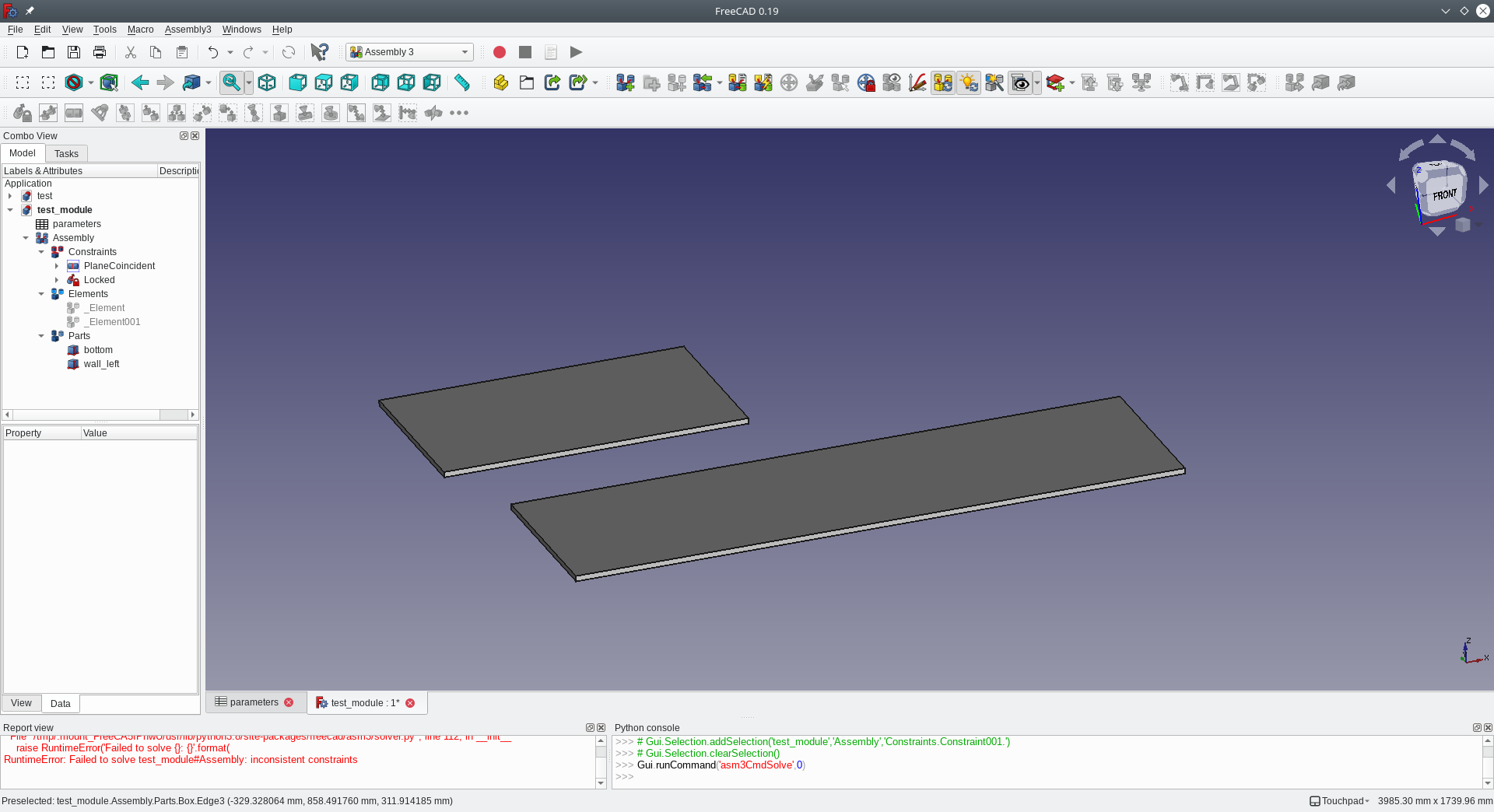 Inconsistent constraints - fails with no (?) reason · Issue #313 · realthunder/FreeCAD_assembly3 ...