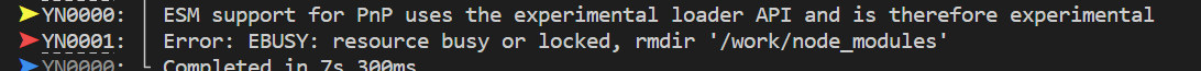 [Bug?]: Yarn with pnp linker wants to delete mountpoint of `node_modules/.cache` · Issue #4974 ...