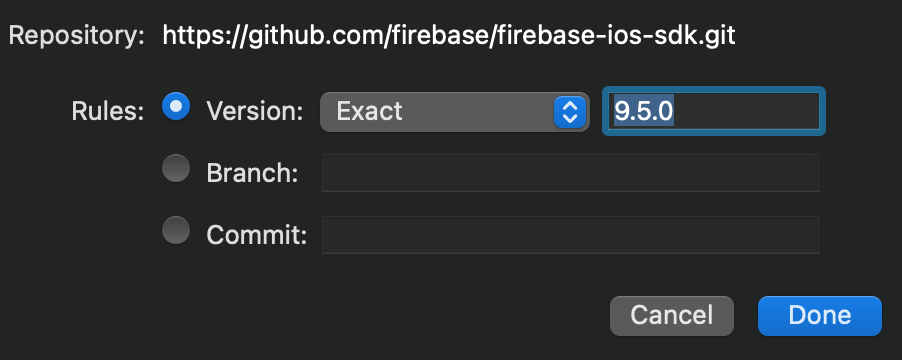 Fr To Save Developer Time Spm Manifest File Should Only Use The `exact` Version Rule For 