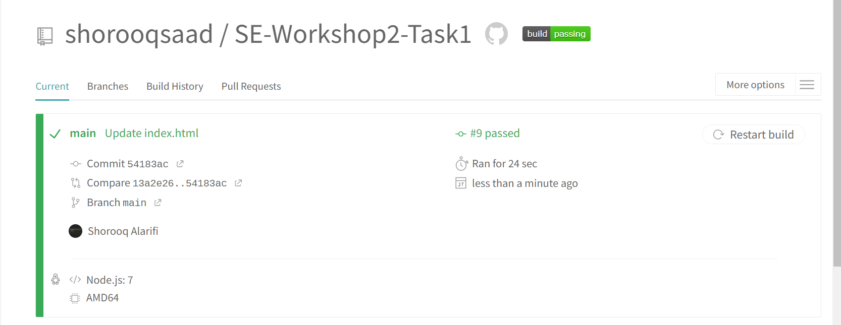 GitHub - shorooqsaad/SE-Workshop2-Task1