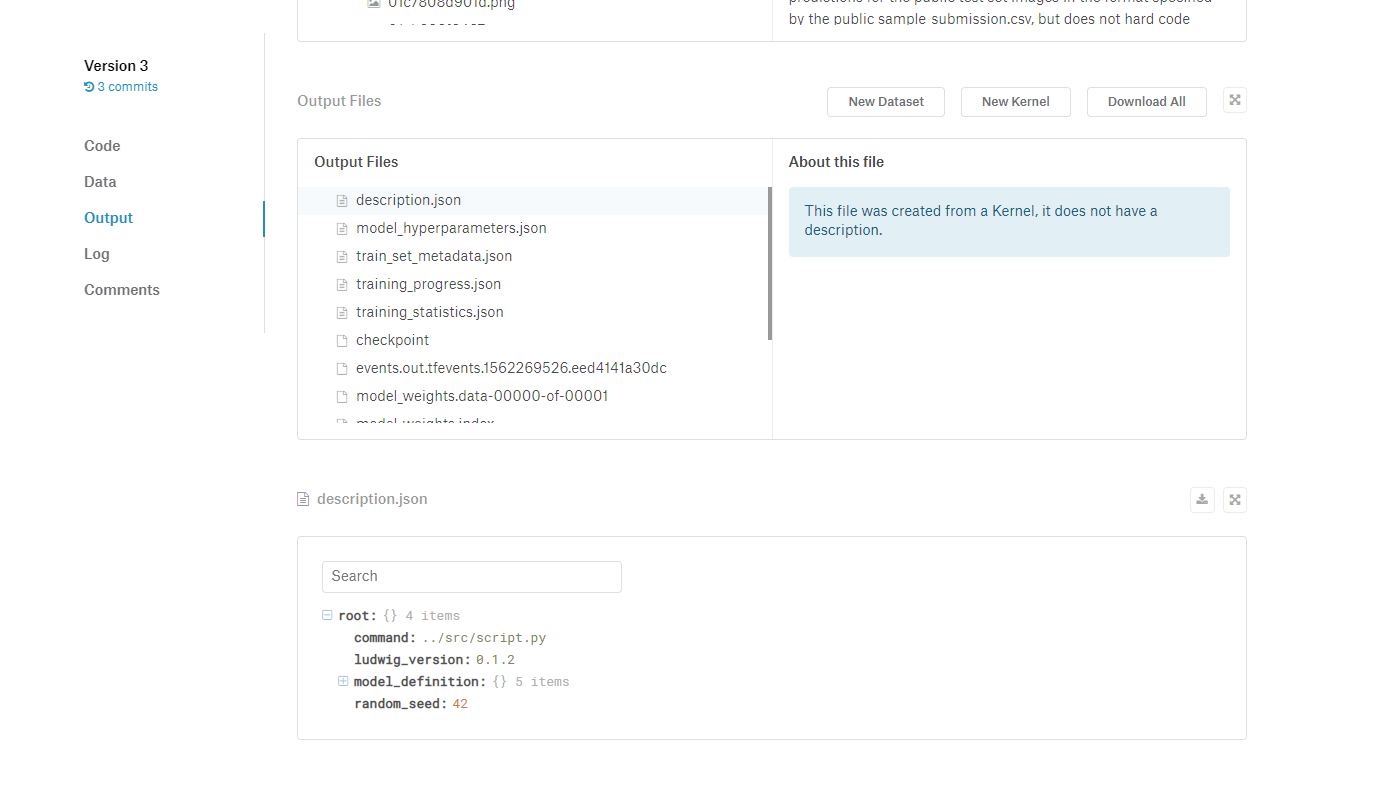 No output at Kaggle · Issue #413 · ludwig-ai/ludwig · GitHub
